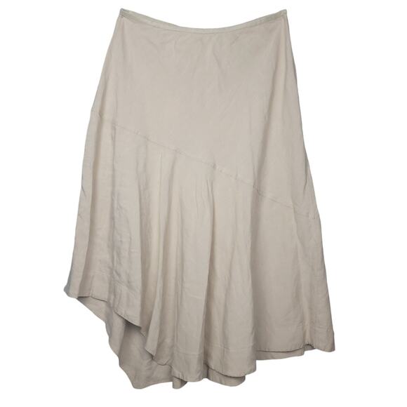 Zozo | Skirts | Zozo Womens Linen Blend Midi Skirt Sz 4 Stretch High ...